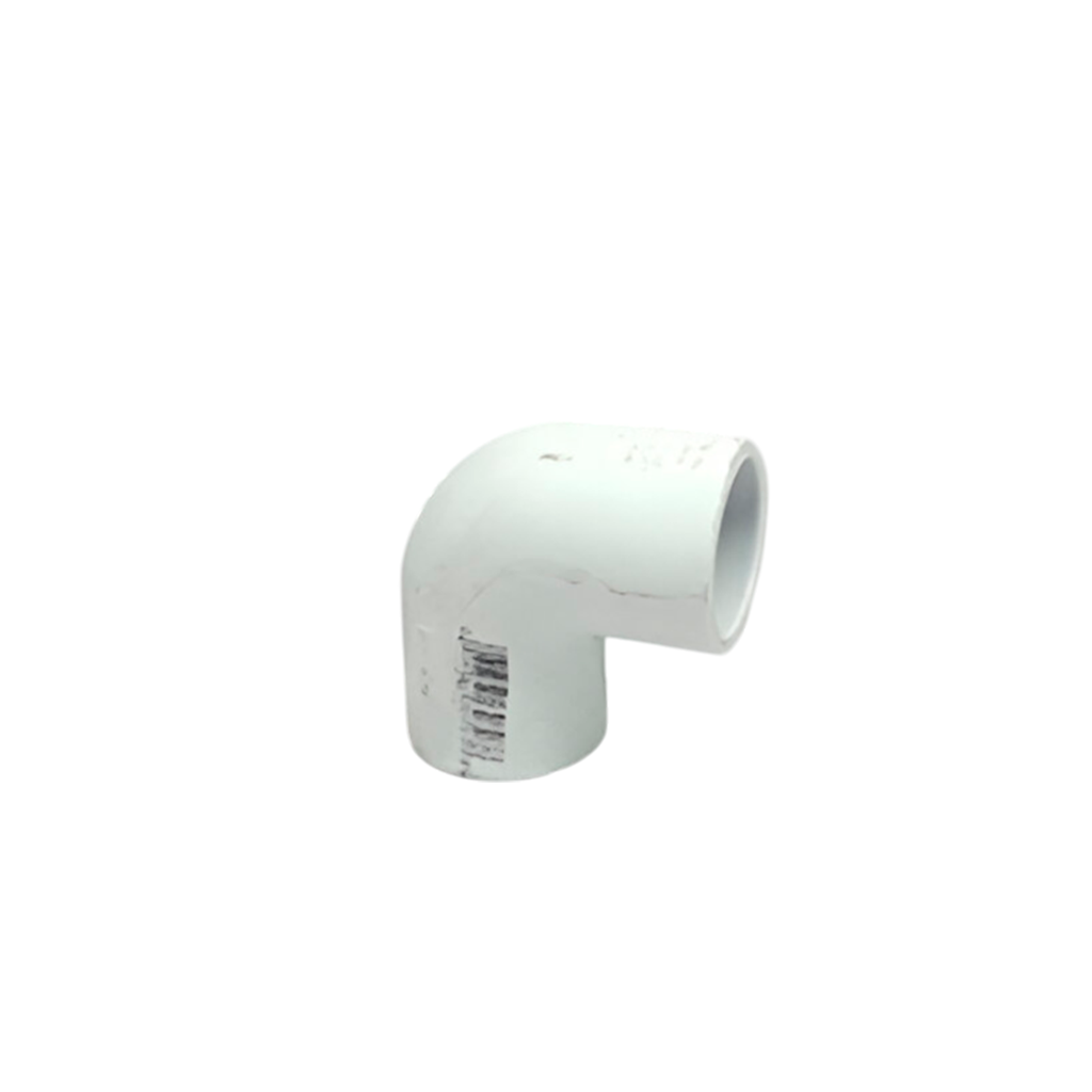 Codo pvc 3/4"x90 sin rosca pvc 02300 blanco | La Mundial
